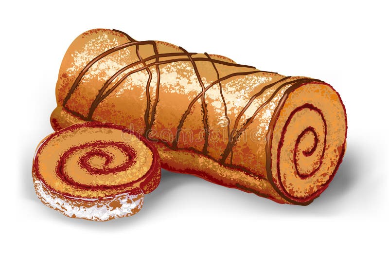 Swiss-roll illustration stock vector. Illustration of layer - 15518315