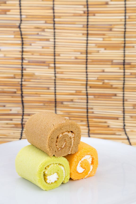 Roll cake stock image. Image of food, dish, holiday, beautiful - 45610405
