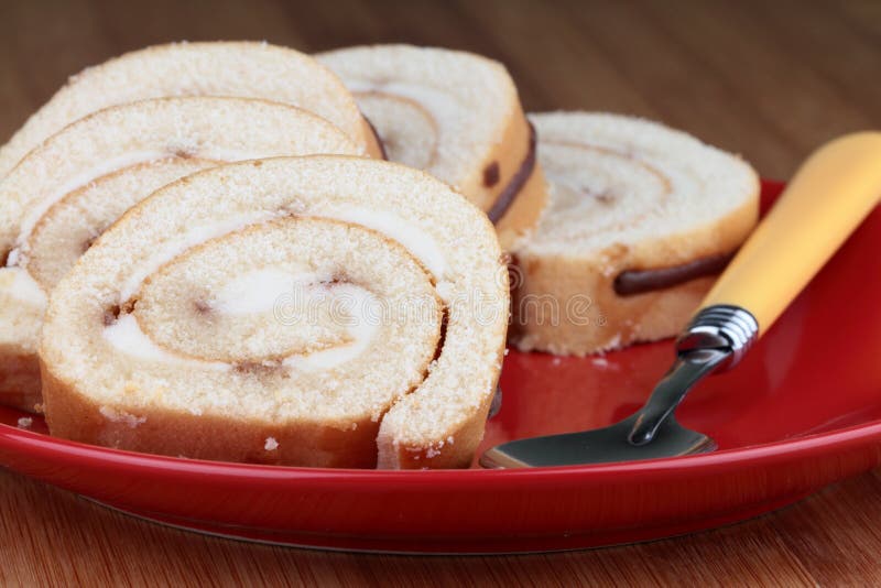 Roll cake dessert stock photo. Image of sliced, dessert - 14087632