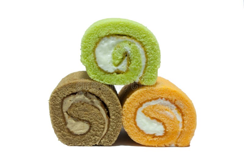 Roll cake stock image. Image of lemon, delicious, dessert - 21374929