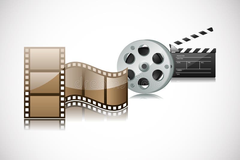 Roll Camera and Action stock vector. Illustration of footage - 29519524
