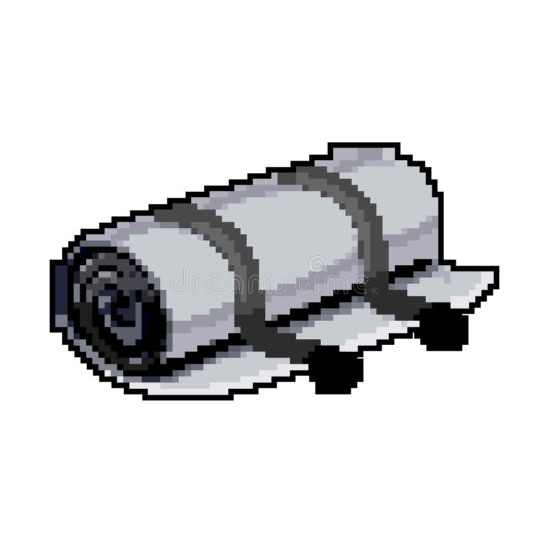 Roll Camp Mat Game Pixel Art Vector Illustration Stock Vector ...
