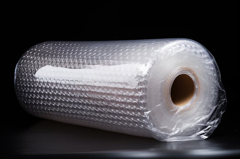 Roll of Clear Plastic Bubble Wrap. Generative AI Stock Image - Image of ...