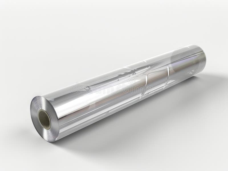 A Roll of Clear Plastic on a White Surface Stock Image - Image of white ...