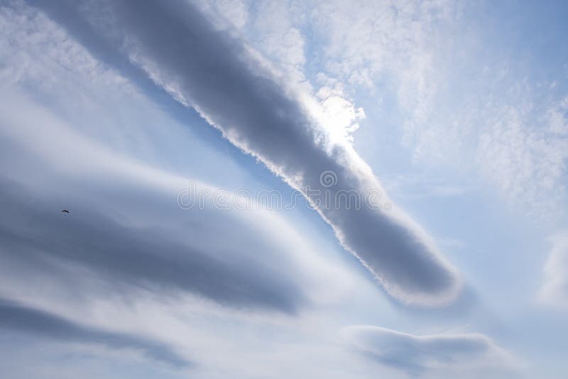 Roll Cloud Sky and Paraglider Stock Image - Image of atmospheric, roll ...