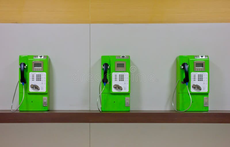 Public Pay Phones in White Tone Stock Photo - Image of number, talk ...