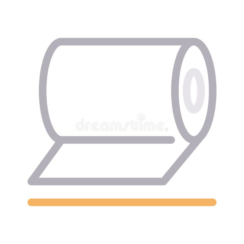 Roll Colour Line Vector Icon Stock Vector - Illustration of design ...