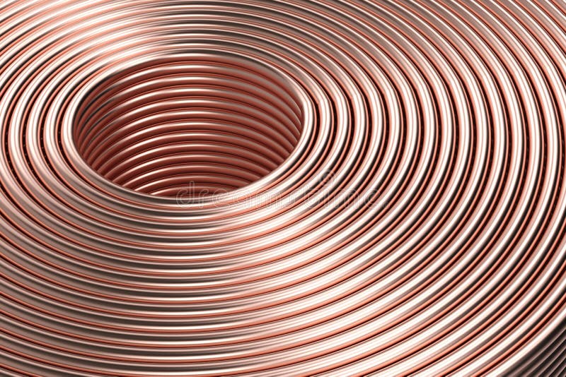 Roll of Copper Wire or Bronze Cable Stock Illustration - Illustration ...