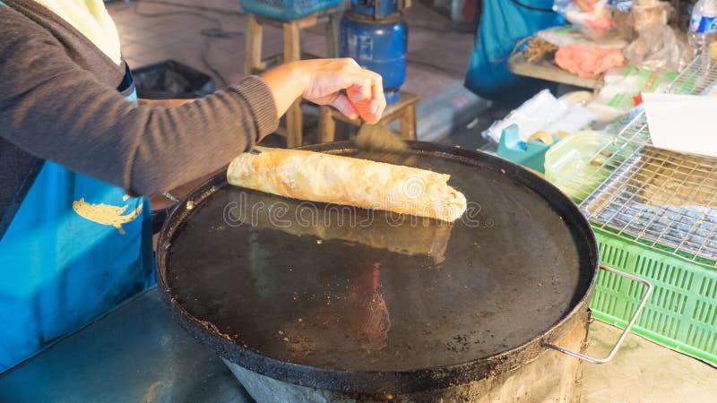 The roll crispy roti stock image. Image of cooked, india - 75509861