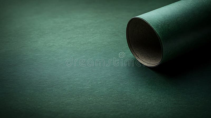 Dark Green Textured Paper Roll Stock Photography Stock Illustration ...