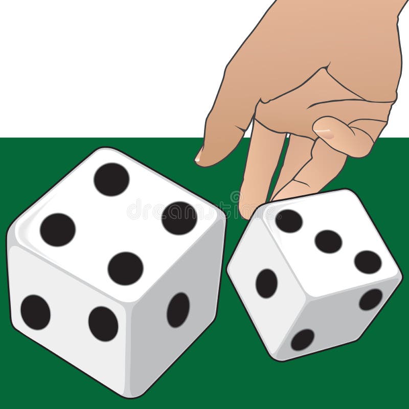 A Roll of the Dice stock vector. Illustration of toss - 97532030