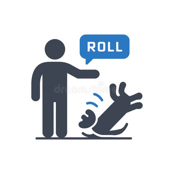 Roll Dog Command Icon stock illustration. Illustration of command ...