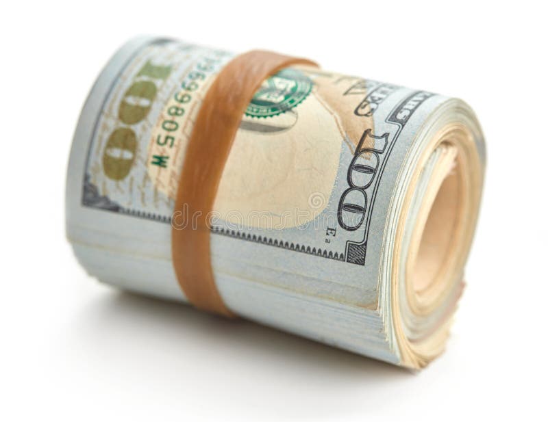 Roll of dollars stock photo. Image of banknote, paper - 144148932