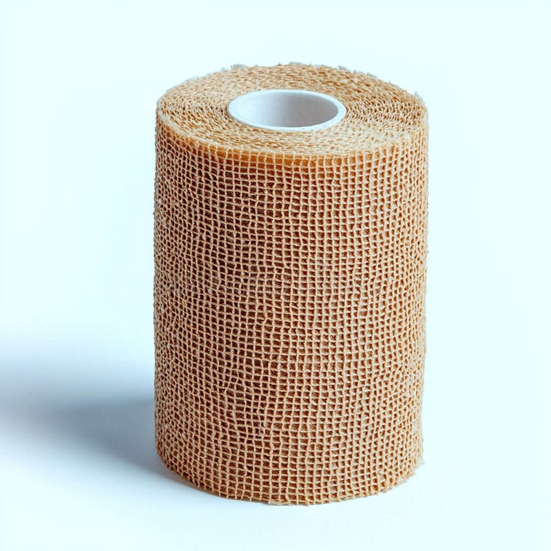 Elastic Bandage Roll for Injury Support and Wound Care on Bright ...