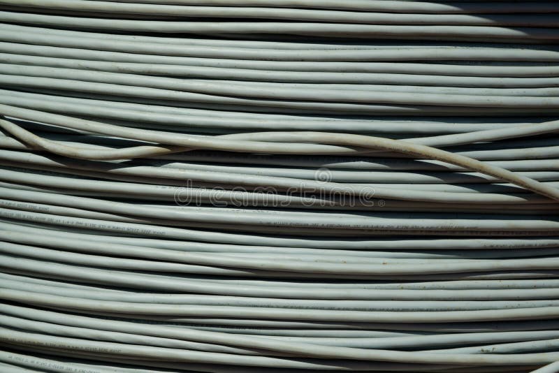 A roll of electrical cable stock image. Image of line - 236219905