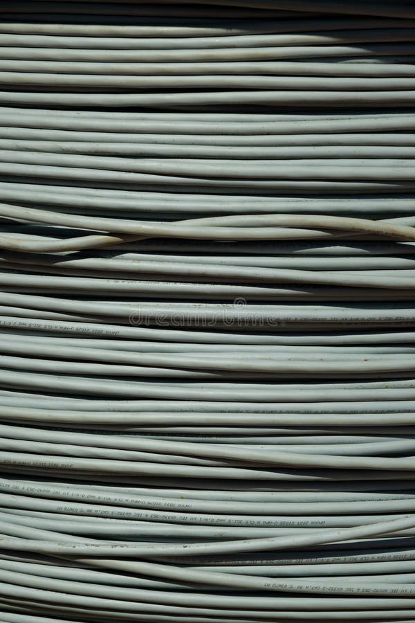 A roll of electrical cable stock photo. Image of line - 236219924