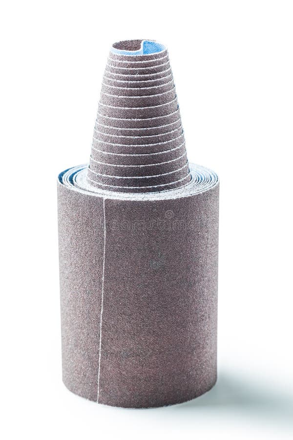 Roll of Emery Paper Isolated on White Stock Image - Image of paper ...