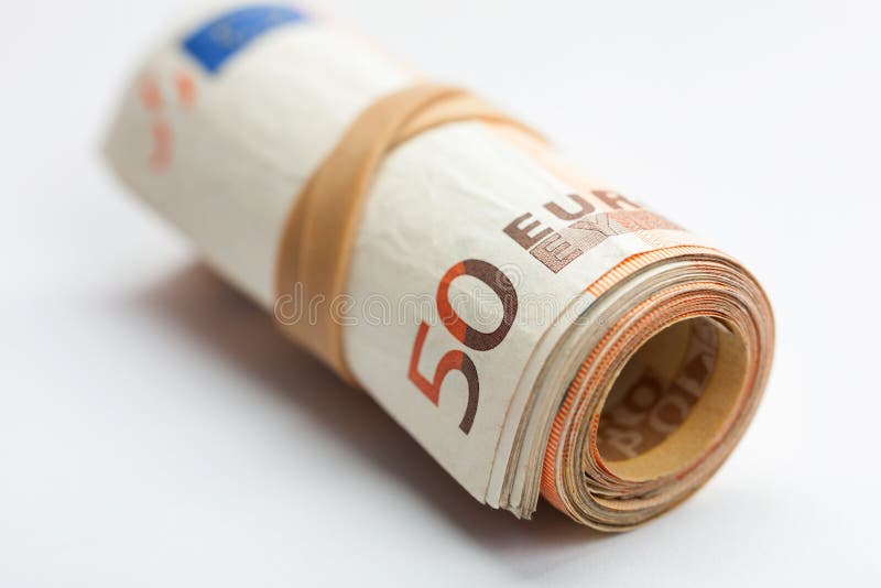 Roll of euro stock photo. Image of financial, close, commerce - 16082030