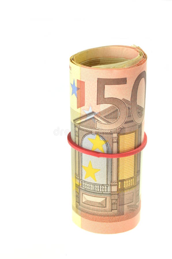 Roll of euro banknotes stock image. Image of money, investment - 35056211