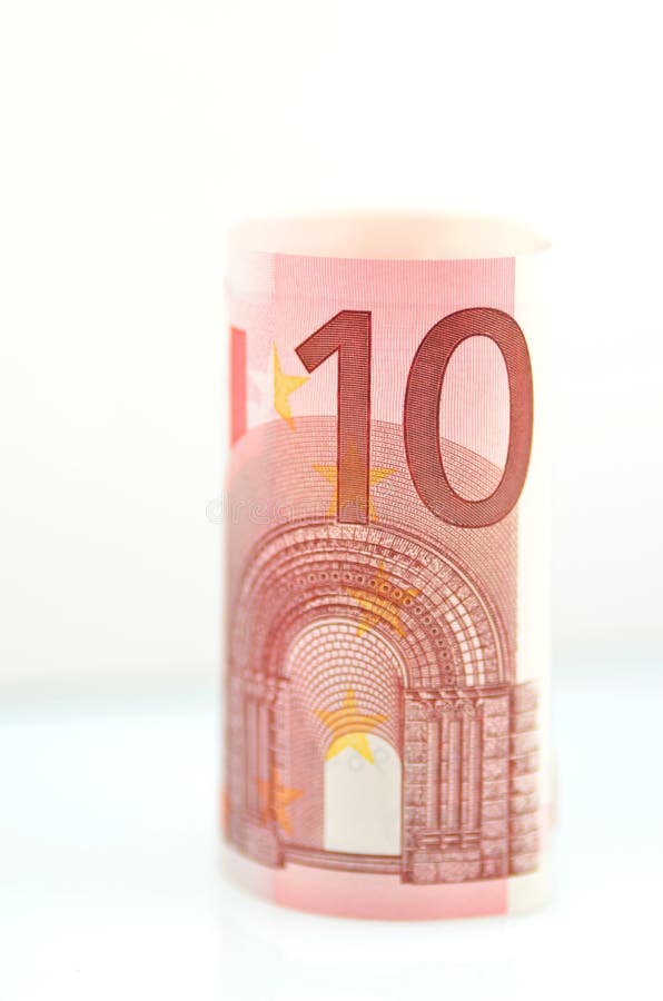 Roll of euro banknotes stock image. Image of money, investment - 35056211