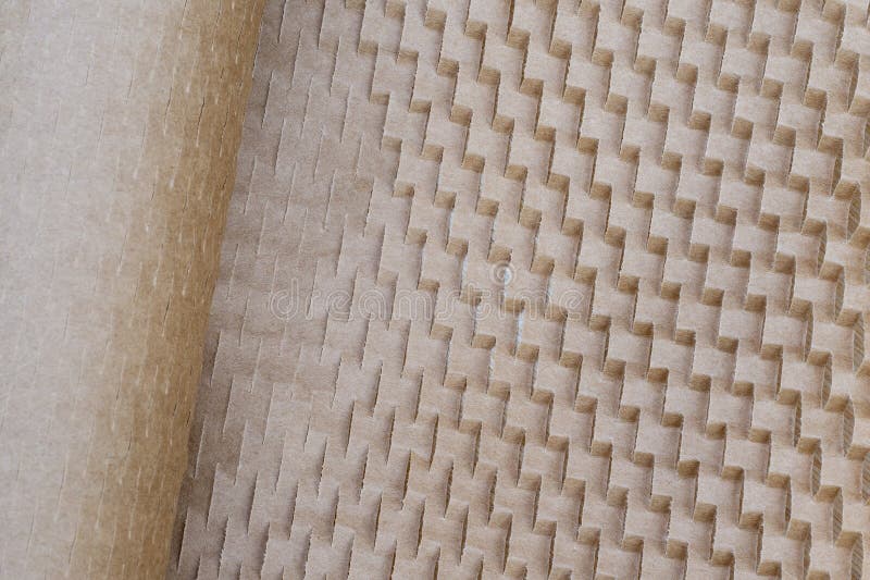 A Roll of Expanding Honeycomb Craft Paper for Gift Wrapping Stock Photo ...