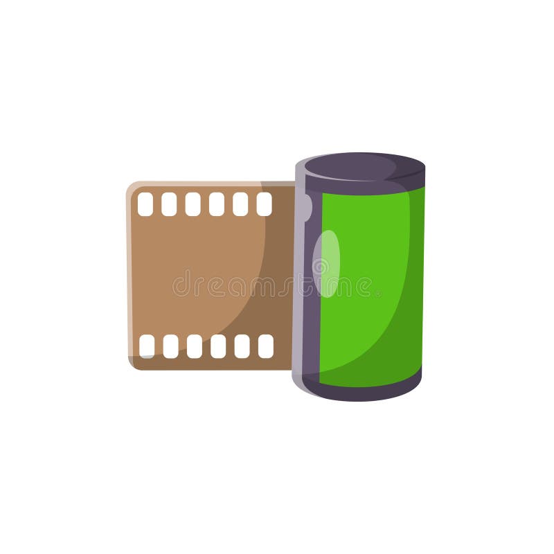 Roll Film Flat Illustration. Clean Icon Design Element on Isolated ...