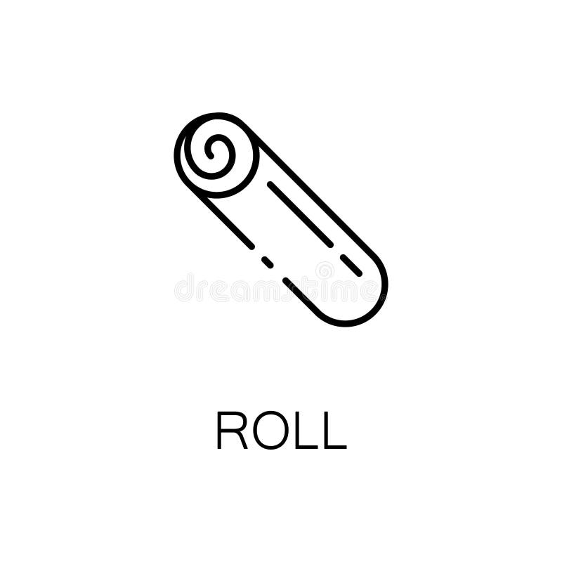 Roll Flat Icon or Logo for Web Design Stock Vector - Illustration of ...