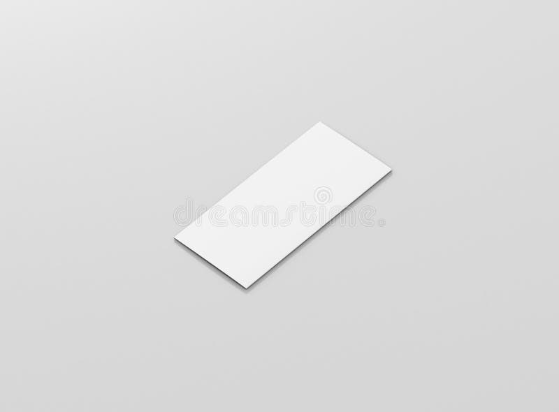 4 Roll Fold Brochure Mockup DL Back Side Stock Illustration ...