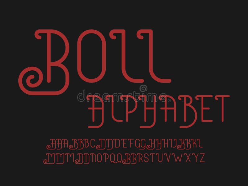 Roll font. Vector alphabet stock vector. Illustration of graphic ...