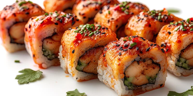 Roll with a Fried Chicken, in Which Ingredients and Aromatic Spices Fly ...