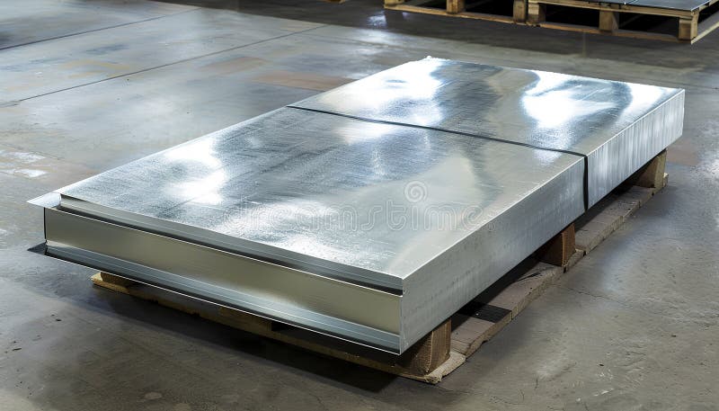 Roll of Galvanized Steel Sheets in Metalworking Factory Stock Photo ...