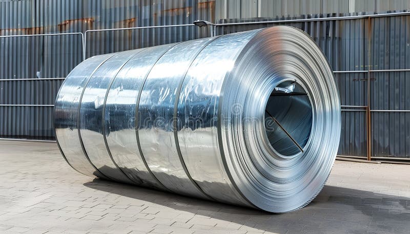 Roll of Galvanized Steel Sheets in Metalworking Factory Stock Image ...