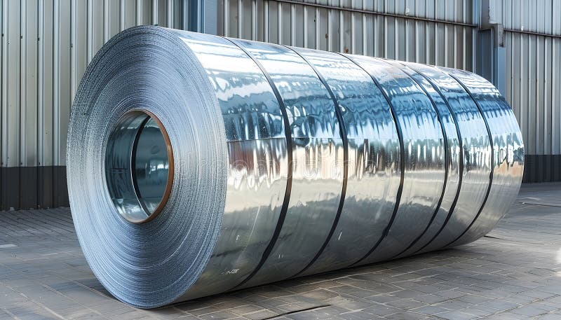 Roll of Galvanized Steel Sheets in Metalworking Factory Stock Photo ...