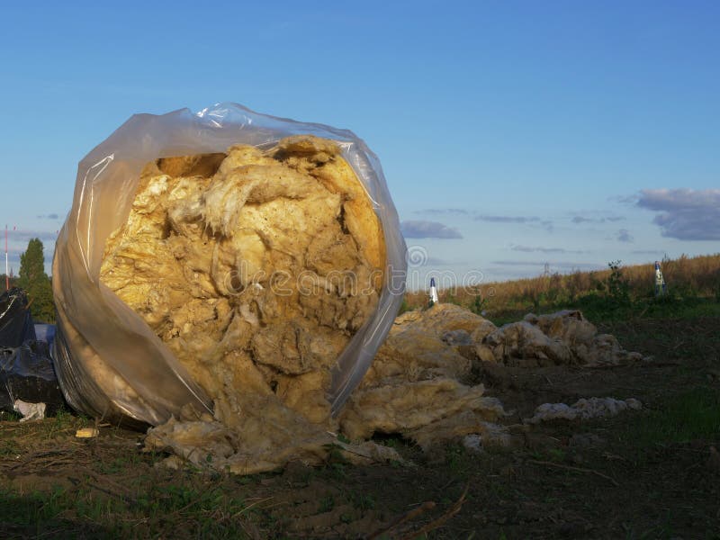 Roll of Glass Wool Fiber Glass for Insulation Stock Image - Image of ...