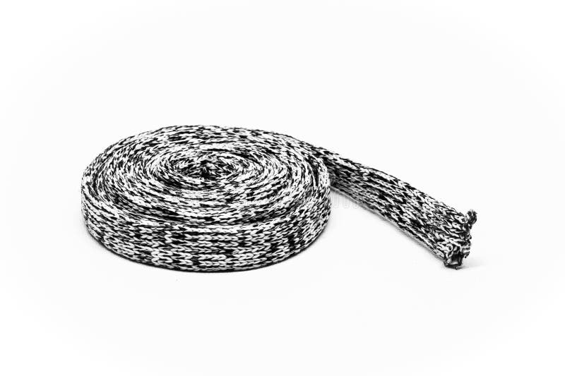 Roll of gray cloth rope stock image. Image of cutting - 290031279