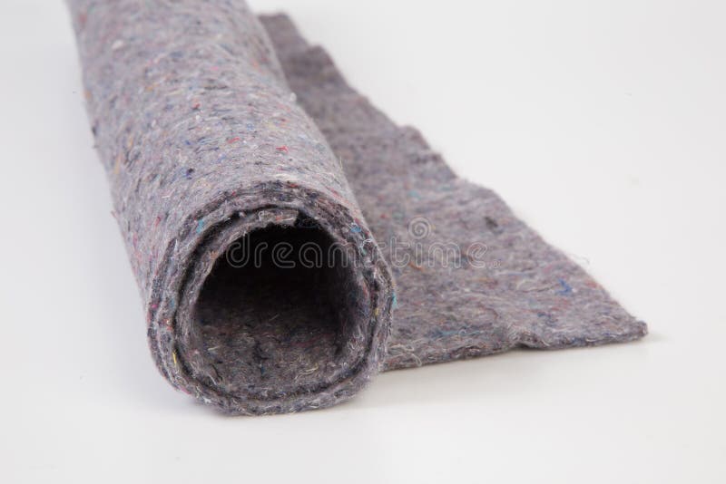 Roll of Gray Thick Fabric on the White Background Stock Image - Image ...