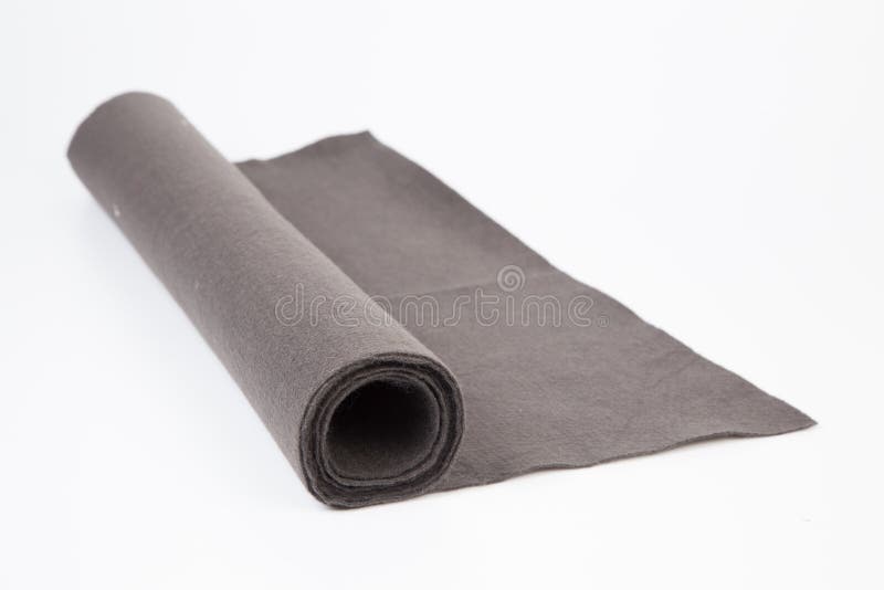 Roll of Gray Thick Fabric on the White Background Stock Image - Image ...