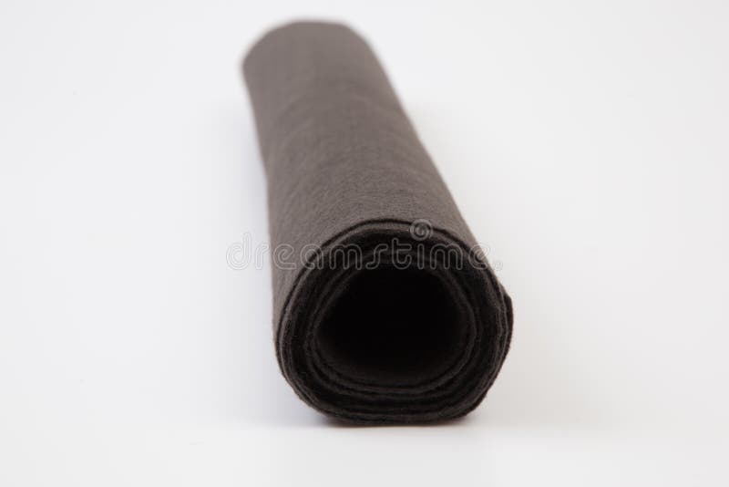 Roll of Gray Thick Fabric on the White Background Stock Image - Image ...