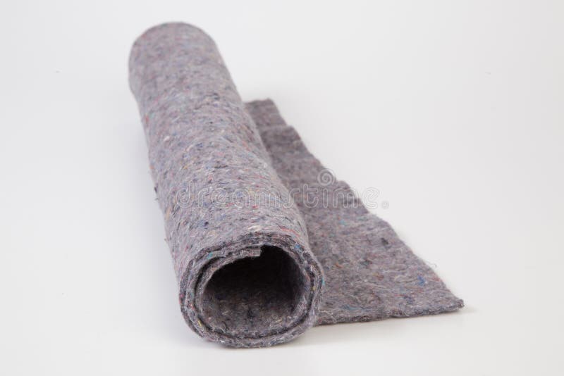 Roll of Gray Thick Fabric on the White Background Stock Image - Image ...