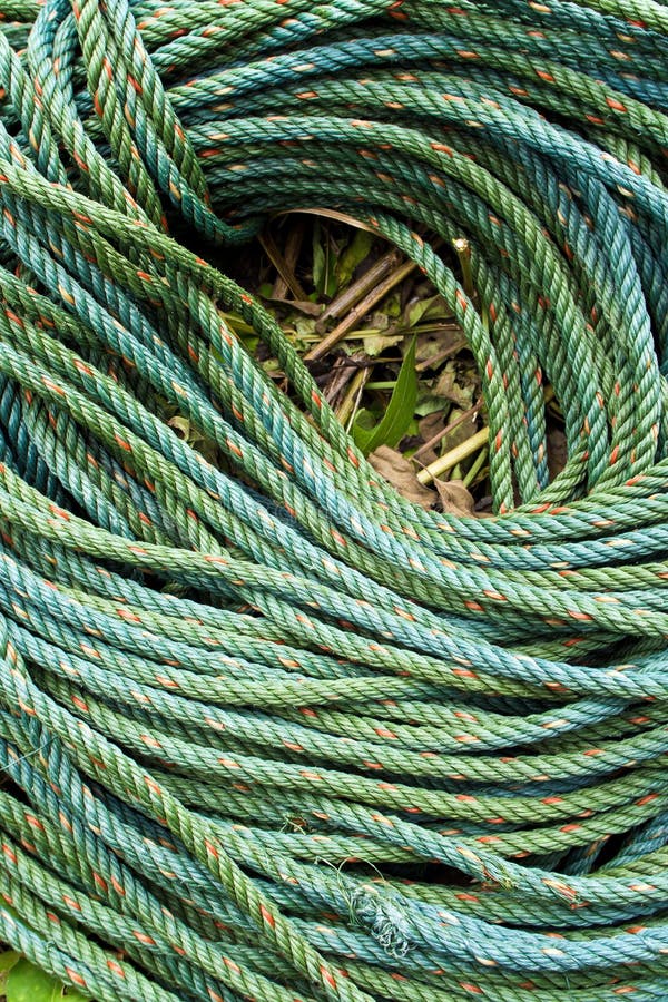Roll of green nylon rope stock image. Image of material - 75721115
