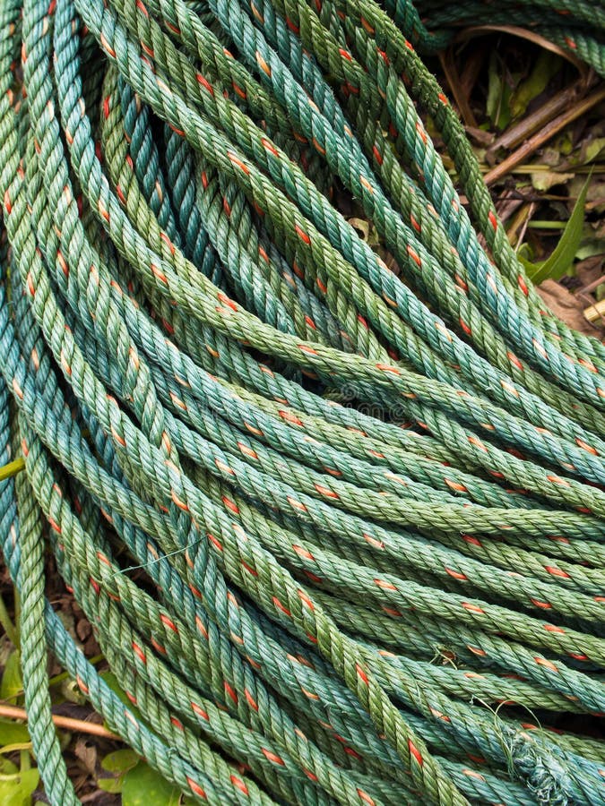 Roll of green nylon rope stock image. Image of spiral - 76015527
