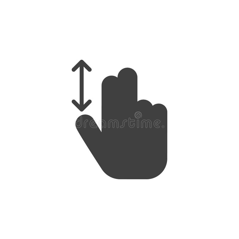 Roll Hand Gesture Vector Icon Stock Vector - Illustration of graphics ...