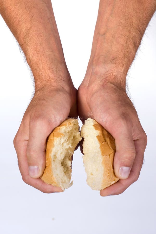 Roll in hands stock image. Image of cook, hands, divide - 16849569
