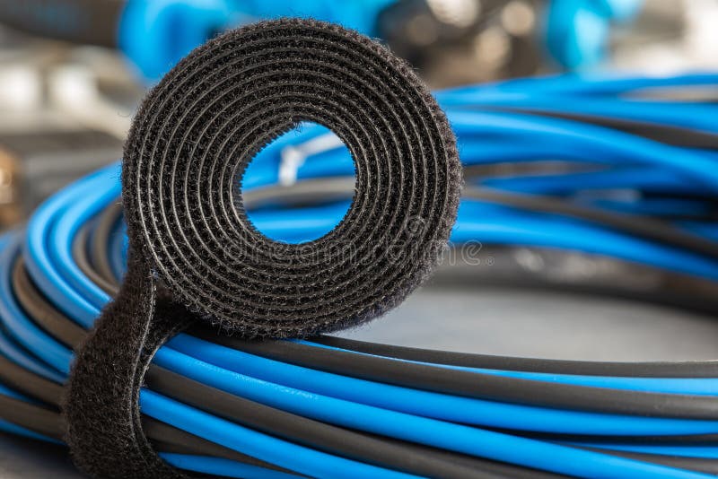 Roll Hook Loop Velcro Tape Bundle Cables Electrical Installations Stock ...