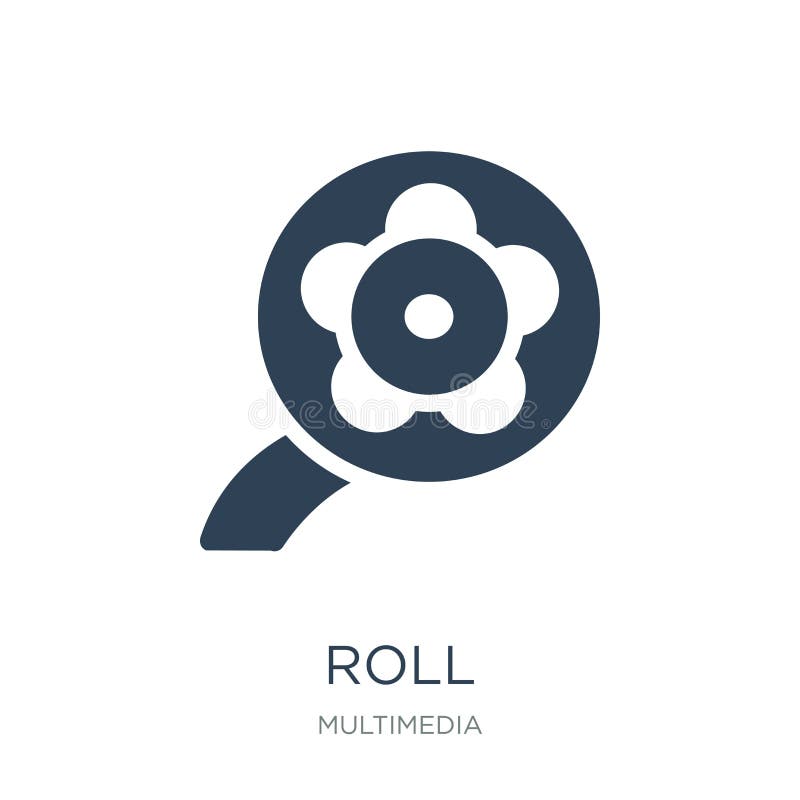 Roll Icon In Trendy Design Style. Roll Icon Isolated On White ...