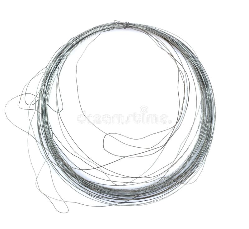 Roll Industrial Wire on White Background Stock Photo - Image of object ...