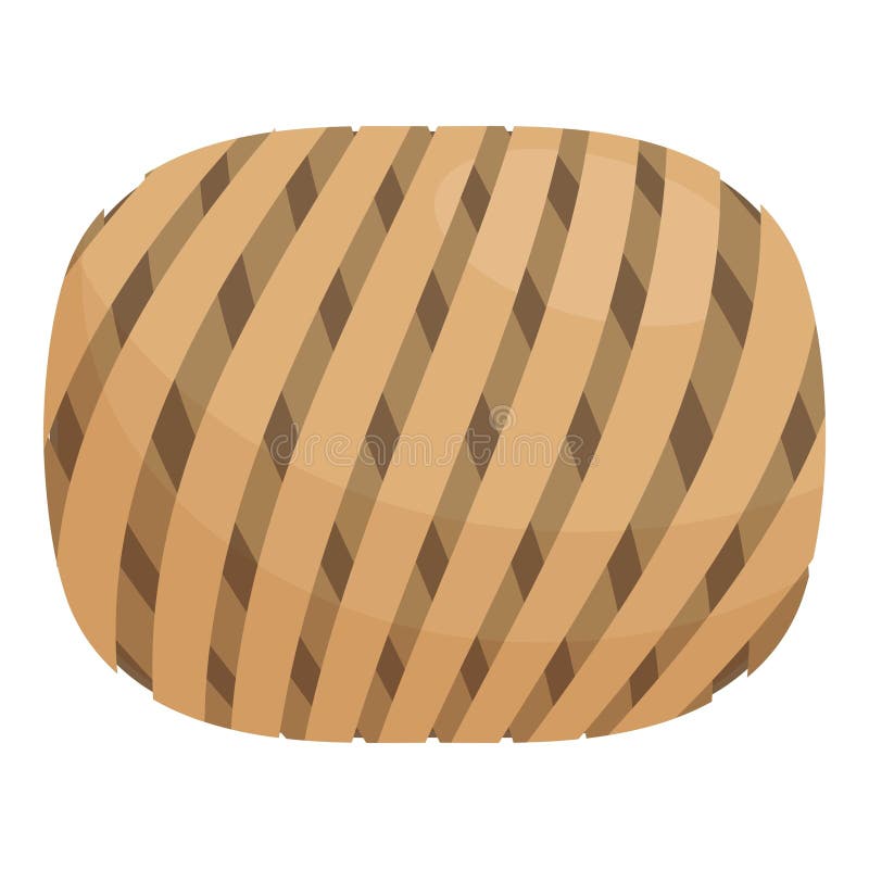 Roll Knot Icon Cartoon Vector. Natural Cord Stock Vector - Illustration ...