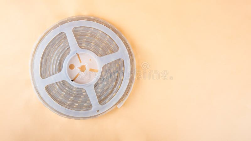 Roll LED Strip Light with Copy Space Stock Image - Image of electricity ...