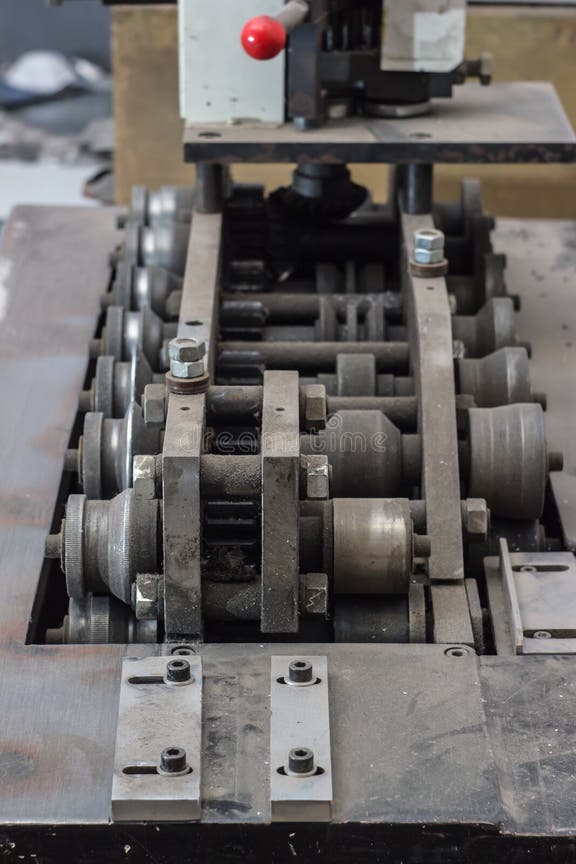 Roll Leveling machine stock image. Image of bearing, factory - 30939103