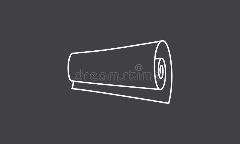 Roll Long Paper Lines Simple Logo Vector Icon Symbol Graphic Design ...